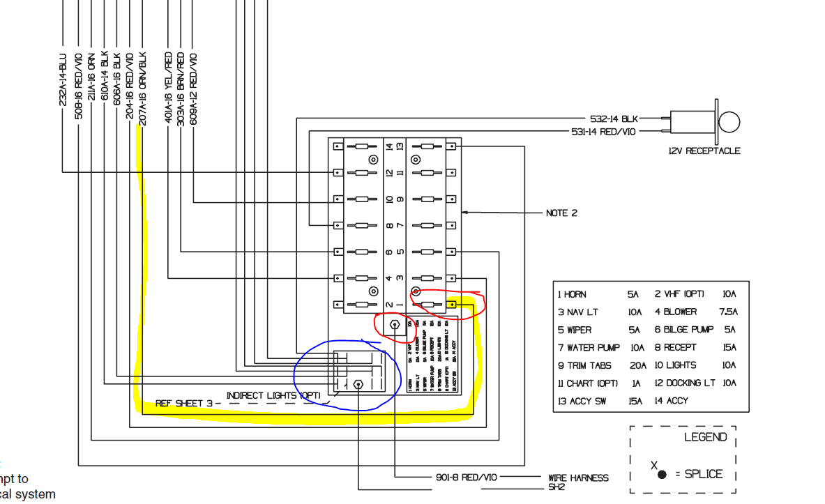210 Select Electrical Rewiring - Horn, Docking, and Navigation Lights